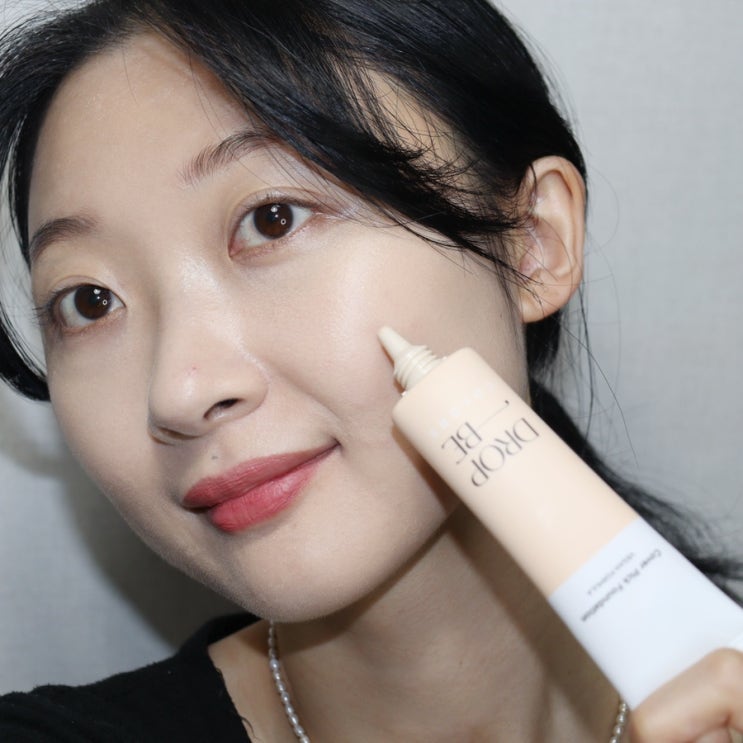 다이소 드롭비 컬러즈 커버 픽 파운데이션 01 클리어 베이지 더샘 콜라보 제품 네이버 블로그