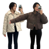 지오다노 가을 세일 경량 패딩 바머 퀼팅 푸파 숏패딩 S M 사이즈 가격 입어봤어요 네이버 블로그