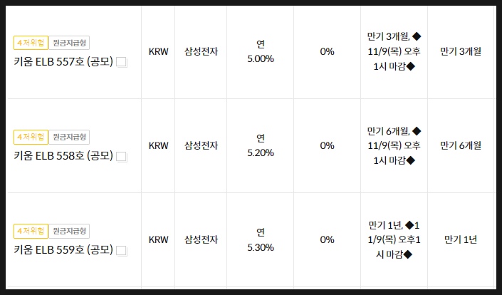 11월 첫째주 추천 ELB : 네이버 블로그