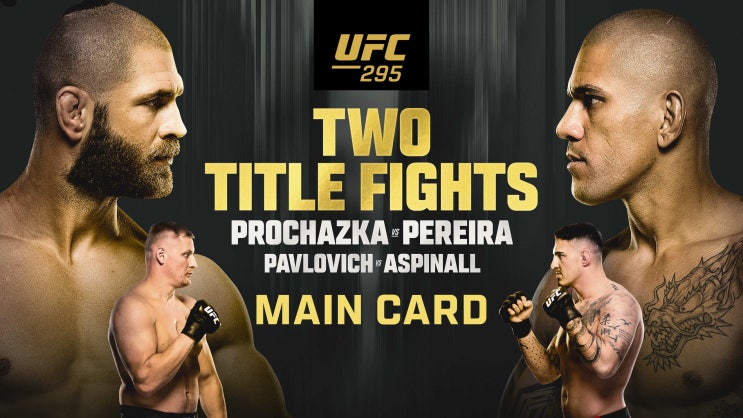 [경기 일정] UFC 295: 유리 프로하스카 VS 알렉스 페레이라 : 네이버 블로그