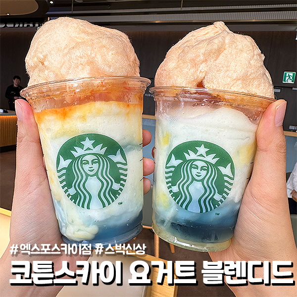 스타벅스 코튼 스카이 요거트 블렌디드 대전엑스포스카이점 내돈내산 솔직후기 네이버 블로그