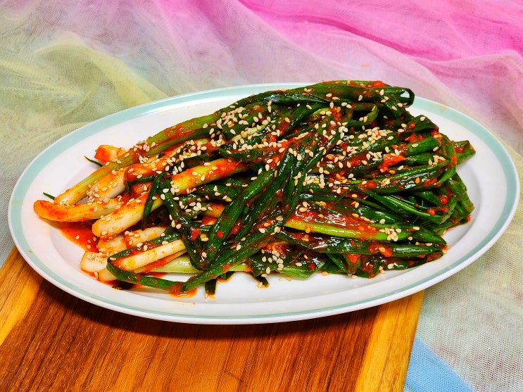 파김치 쪽파김치 겉절이 담그기 홍시 양념 넣어 만들기 한 파김치레시피 네이버 블로그