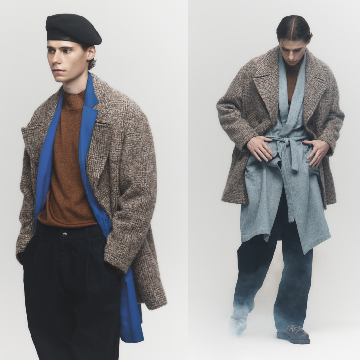 닥스 남성 23fw 하이라이프 컬렉션 남자 하프코트 반코트 코디 네이버 블로그