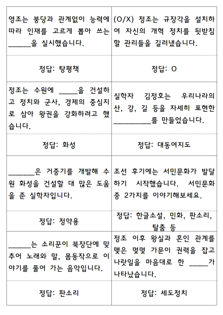 5학년 수업놀이 사회 2 1단원 새로운 사회를 향한 움직임 복습 문제사냥놀이 네이버 블로그