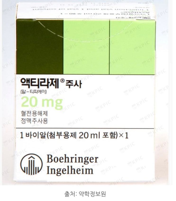 혈전 용해제 Tpa 투여방법 뇌졸중 치료제 액티라제 주사 투여법 네이버 블로그