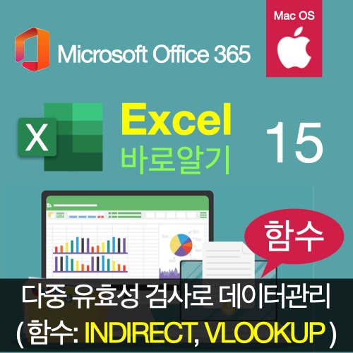 엑셀바로알기 15 엑셀 데이터 관리를 위한 다중 데이터 유효성 검사 Indirect 함수와 Vlookup 함수 활용법맥북