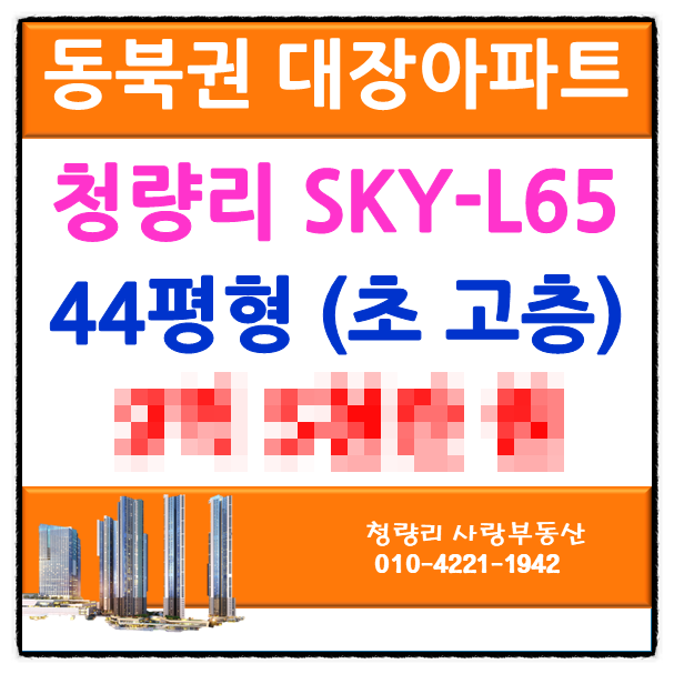 청량리역롯데캐슬스카이-L65 44평형 초고층전세(풀~~풀옵션)(청량리롯데캐슬SKY-L65) : 네이버 블로그