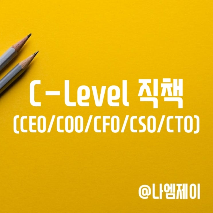 C-레벨 직책 CEO/CFO/CTO/COO/CSO 뜻, 약자 : 네이버 블로그