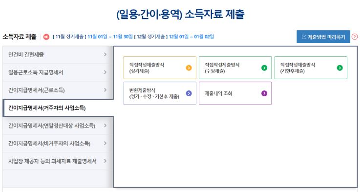 실무 사업소득 일용소득 간이지급명세서 제출방법세무대리인 기준 네이버 블로그