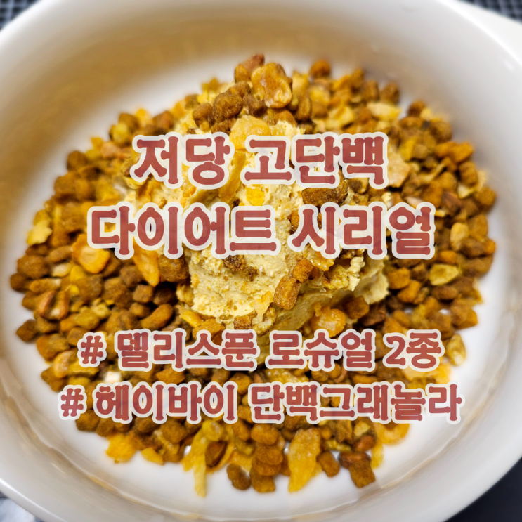 저당 단백질 다이어트 시리얼 And 그래놀라 3종 델리스푼 로슈얼 헤이바디 단백그래놀라 리뷰 네이버 블로그