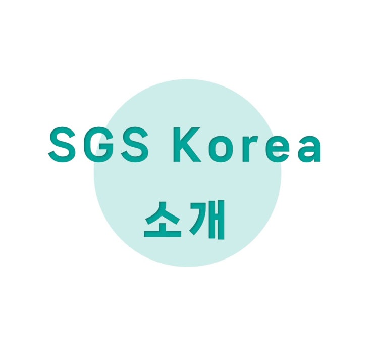 [SGS] SGS KOREA 소개 : 네이버 블로그