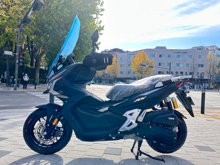 Adv125 V튠 멧블랙 신차출고 Sp커넥트 핸드폰거치대 롱윈드스크린 크로스바 컵홀더 핸들토시 등록대행