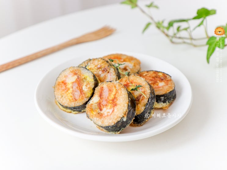 김밥전 만들기 혼밥 메뉴 추천 초간단 요리 남은 김밥 계란부침 요리 네이버 블로그