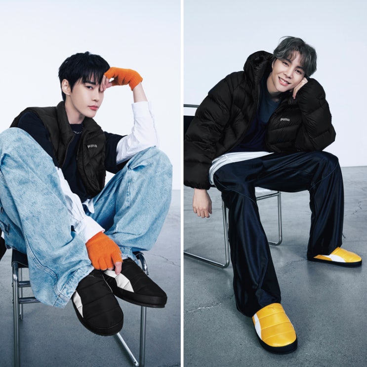 NCT 127 X PUMA 푸마 터프 패디드 패딩 울트라2 아이콘 팝 다운 재킷 & 베스트 캠페인 : 네이버 블로그