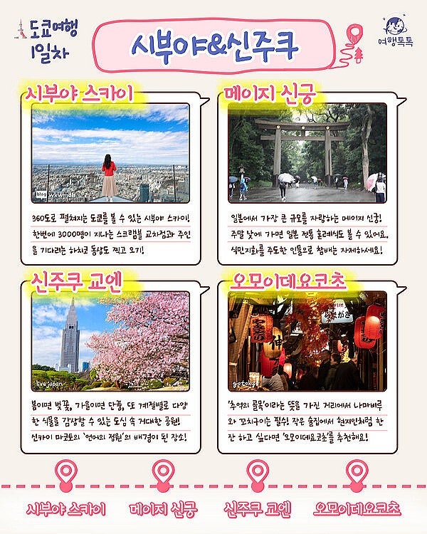 도쿄관광《시부야 And 신주쿠》시부야 스카이스크램블 교차점하치코 동상메이지 신궁신주쿠 교엔오모이데요코초 네이버 블로그