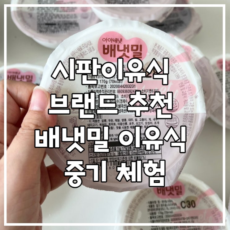 시판이유식 브랜드 추천 배냇밀 이유식 중기 체험 네이버 블로그