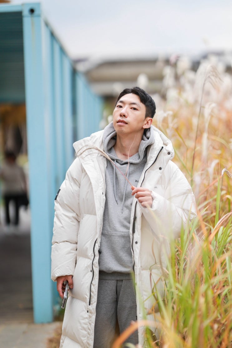 30대 남자 겨울 코디 커버낫 롱패딩 아이보리 옷 스타일 커플패딩 추천 네이버 블로그