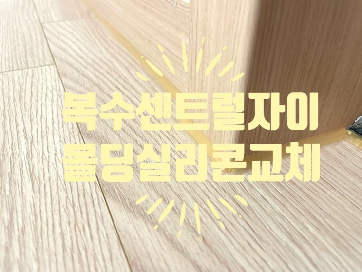 대전실리콘교체전문업체 복수동 센트럴자이 뜯어지고 틈벌어진 걸레받이 몰딩실리콘 교체후기 네이버 블로그