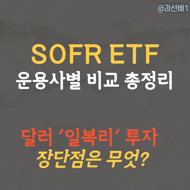 SOFR ETF - 일복리 달러 투자, 운용사별 비교 : 네이버 블로그