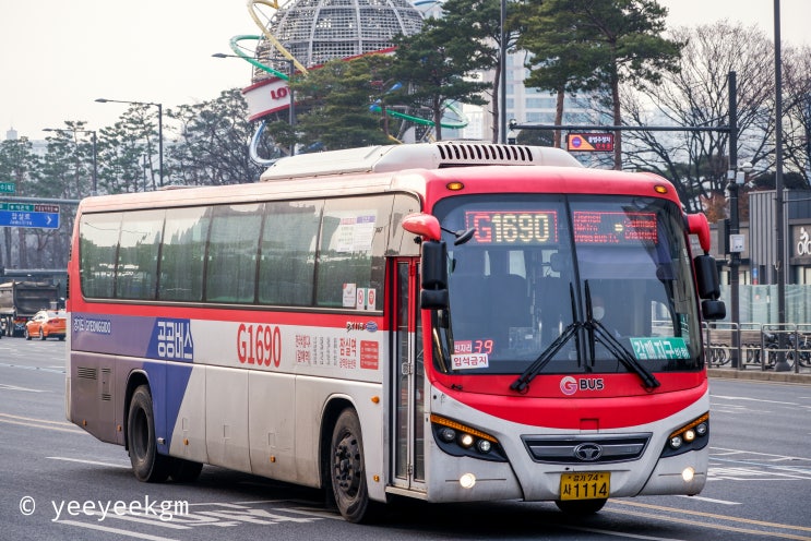 구리 경기여객 G1690번 1114호 대우 FX116 하모니 NGV 2020 : 네이버 블로그