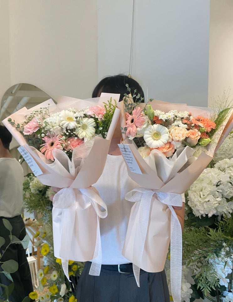 풍성한 꽃다발 파스텔 핑크 꽃다발 추천 대구 칠곡 꽃집 네이버 블로그