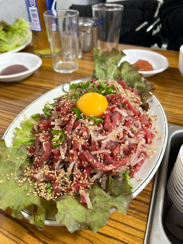 종로 동대문 맛집 백제정육점 차돌박이에 육회 싸먹는 맛집 네이버 블로그