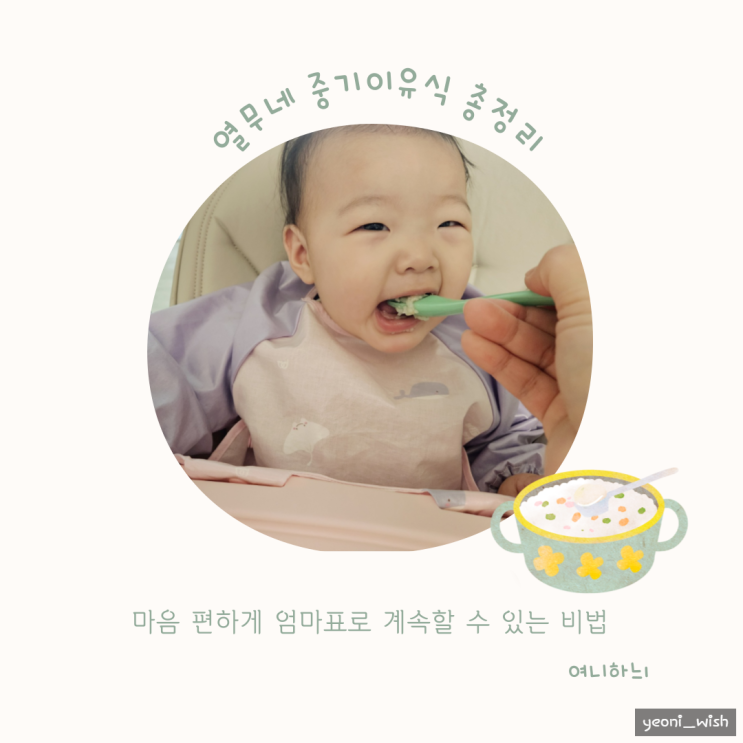 7개월 8개월 중기이유식 분리수유 양 간식 스케줄 어떻게 네이버 블로그