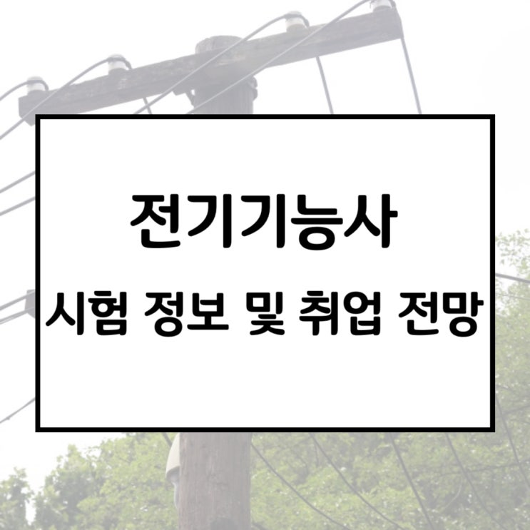 전기기능사 시험 일정 시험 과목 합격률 및 취업 가산점 우대 등 네이버 블로그