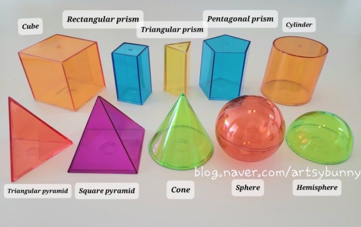 [미국 초등수학 용어] Solid figures(입체도형) 관련 영어 단어 /Prism, Faces, Edges : 네이버 블로그