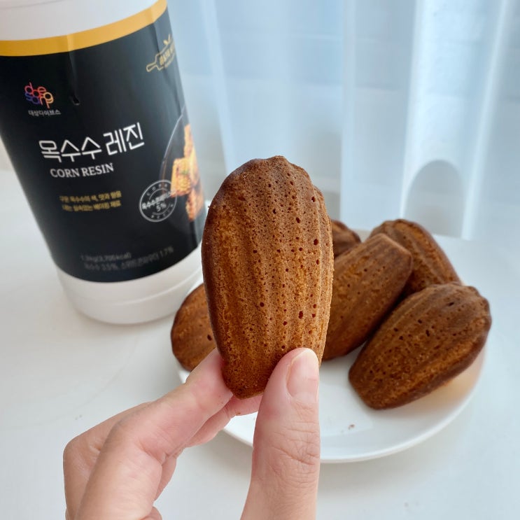 홈베이킹 베이킹재료 옥수수레진 넣은 옥수수디저트 옥수수마들렌 만들기 : 네이버 블로그
