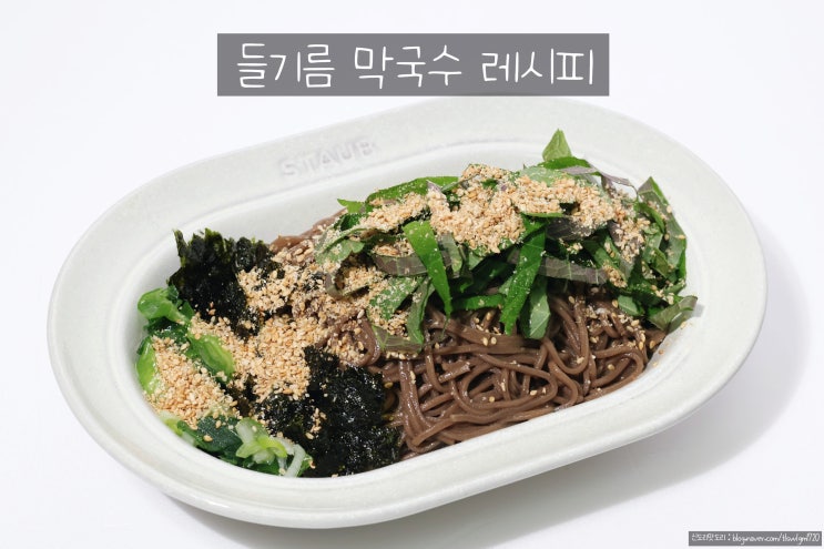 들기름 메밀국수 만들기 들기름 막국수 레시피 쯔유 간장비빔국수 메밀면 요리 네이버 블로그