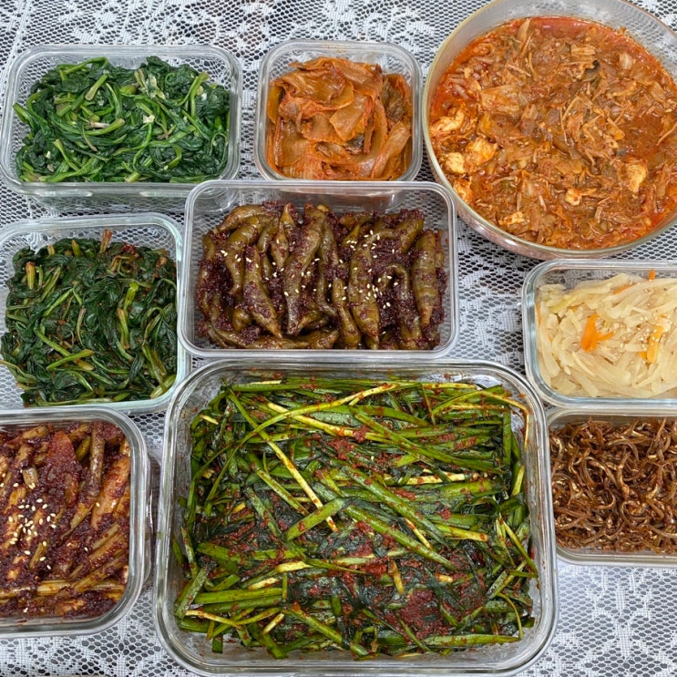 일주일 밑반찬 메뉴 9가지 주말 냉장고 정리 네이버 블로그