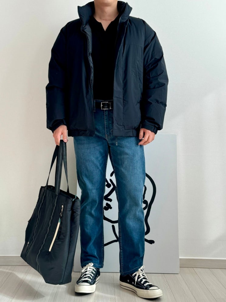 마른 키작은 남자 코디 머슬핏 카라티 리바이스 청바지 겨울 출근룩 데일리룩 네이버 블로그
