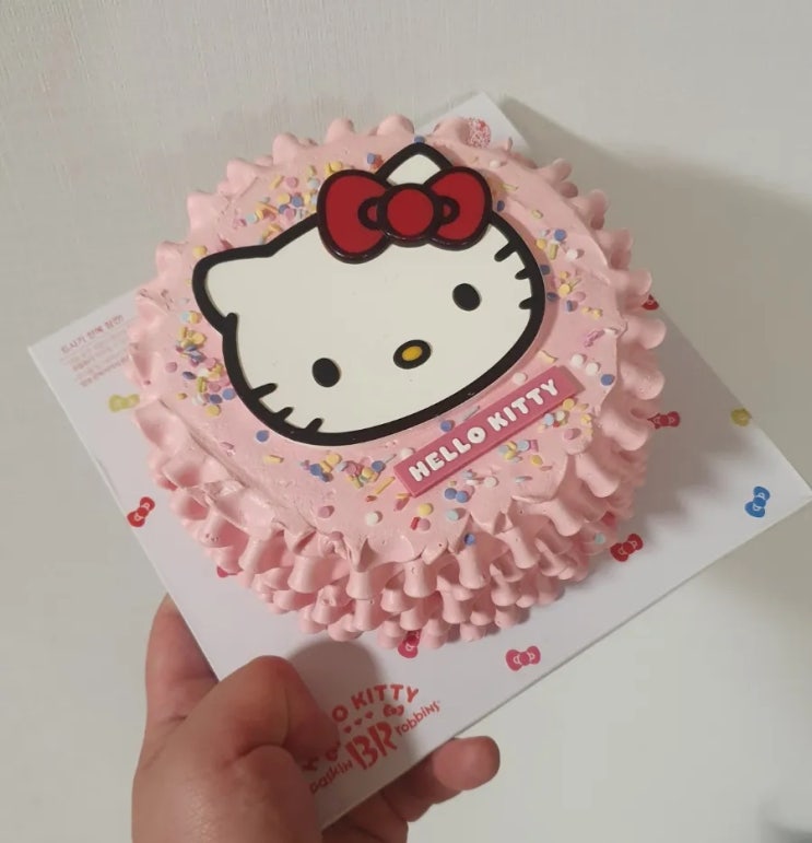 베라 생일케이크 베스킨라빈스 헬로키티의 핑크드레스 아이스크림케이크 : 네이버 블로그