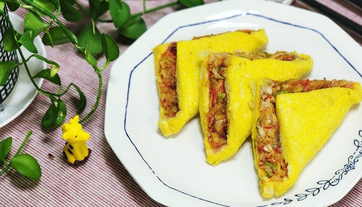 식빵 샌드위치를 접어보셔유홈브런치 주말메뉴 아점메뉴로 딱 유진샌드위치 오이양파 샌드위치 만들기 네이버 블로그
