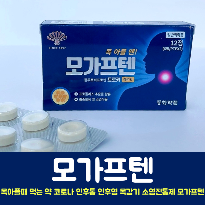 목아플때 먹는 약 코로나 인후통 인후염 목감기 소염진통제 모가프텐 효능 부작용 플루르비프로펜 네이버 블로그