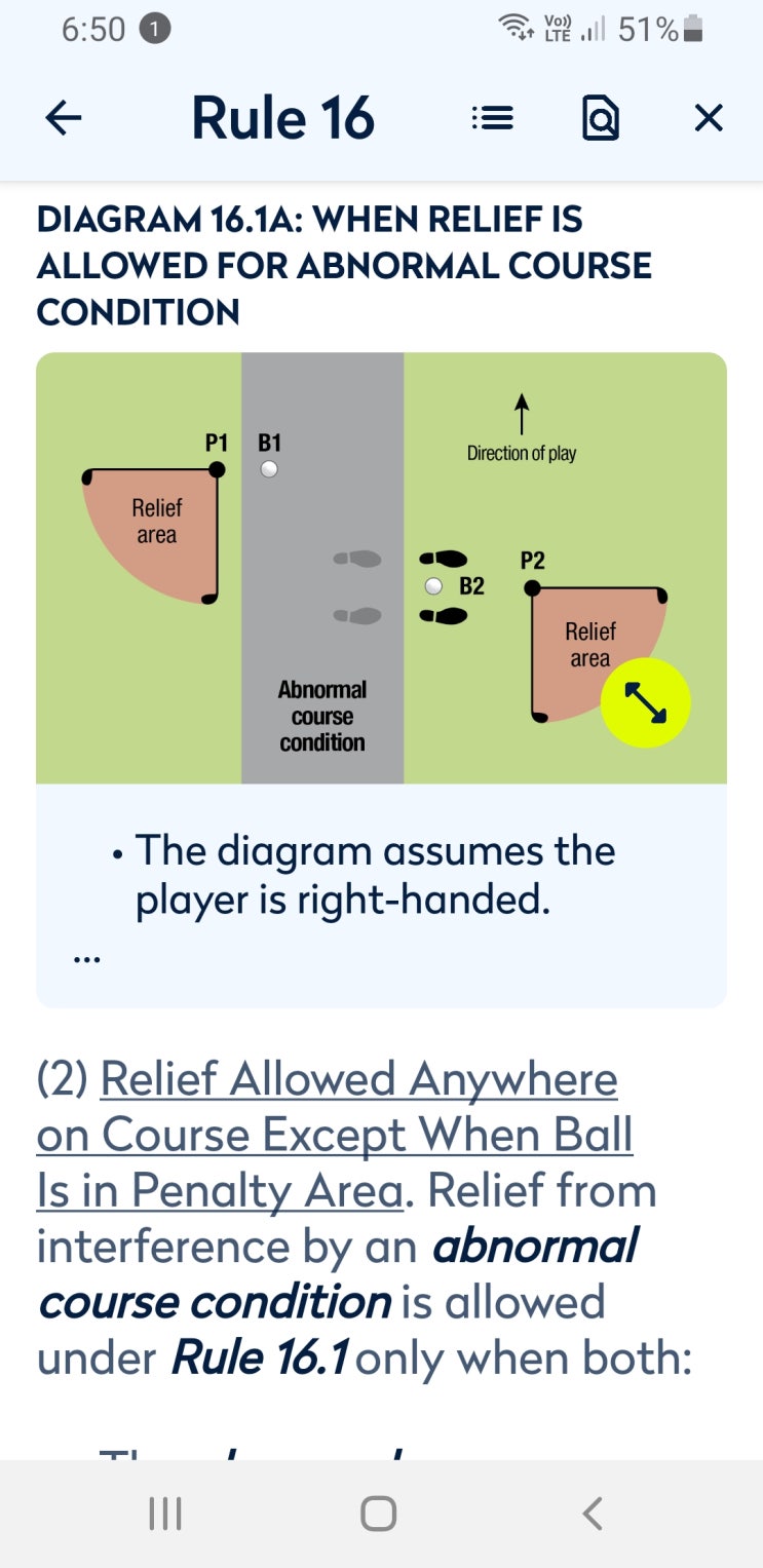 비정상적인 코스 상태에서의 구제방법(1/4) -- Golf Rule #16.1A [사이몬의 시드니 명문 골프] : 네이버 블로그