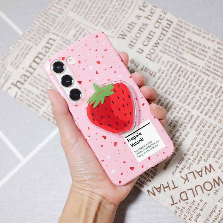 라임앤라임 상큼 딸기 스마트톡& 핑크 테라조 폰케이스 갤럭시S23 케이스 : 네이버 블로그