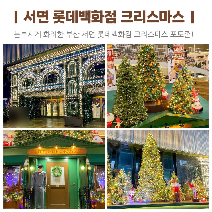 부산 서면 롯데백화점 크리스마스 트리 롯백 포토존 위치 네이버 블로그