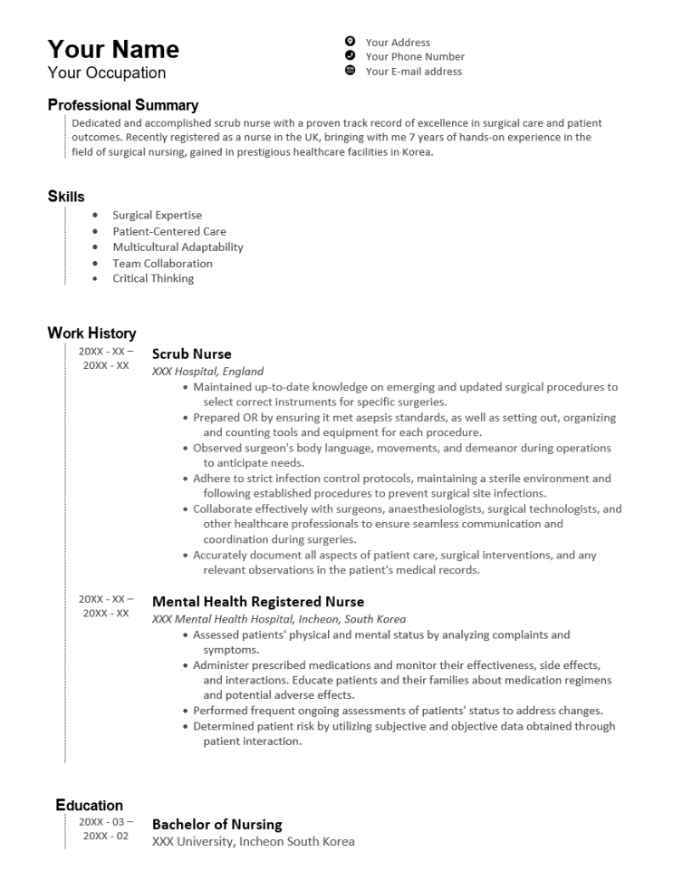 영문 이력서 양식 다운로드 : 네이버 블로그