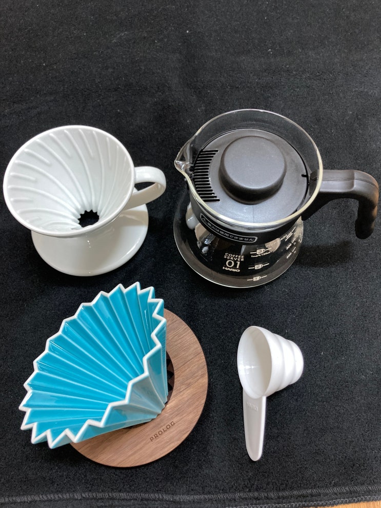 하리오 vs 오리가미 드리퍼 비교1, V60 Dripper, coffee server , Origami dripper ...