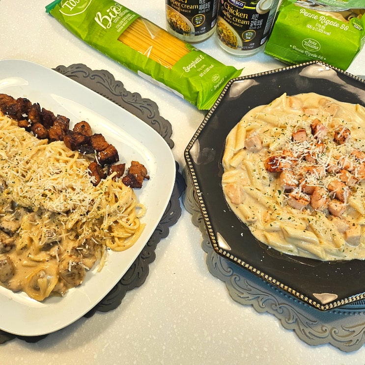 맛있고 간단한 홈파티 파스타요리 오뚜기 파스타 토스카나 레시피 : 네이버 블로그