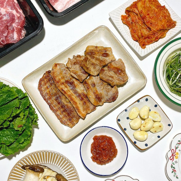 연말 홈파티 음식 추천 으뜸한돈 목살 삼겹살구이 네이버 홀리데이 선물대첩 네이버 블로그