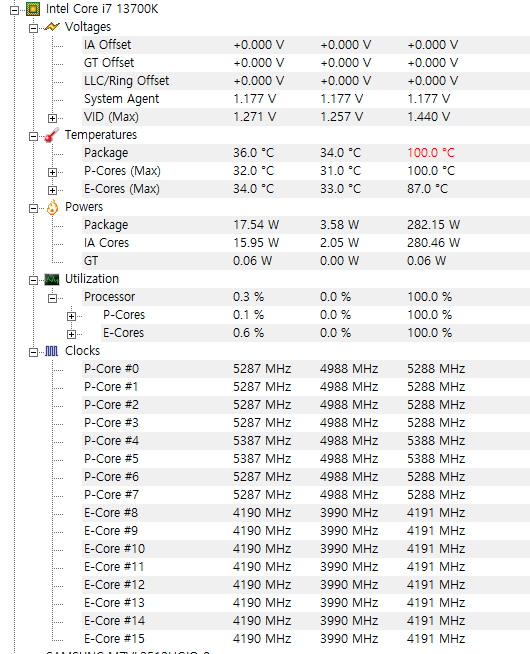 k인텔 13세대 i7-13700k DEEPCOOL AG620 CPU 온도 및 점수 : 네이버 블로그