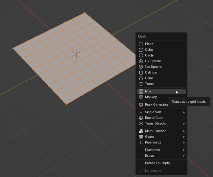 Blender에서 45도 회전한 Grid 만드는 방법. : 네이버 블로그