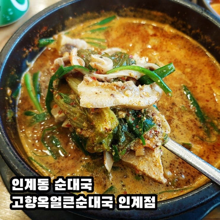 인계동 순대국 고향옥얼큰순대국 인계점 이집 순대국은 찐이다 얼큰순대국 혼밥 내돈내산 네이버 블로그