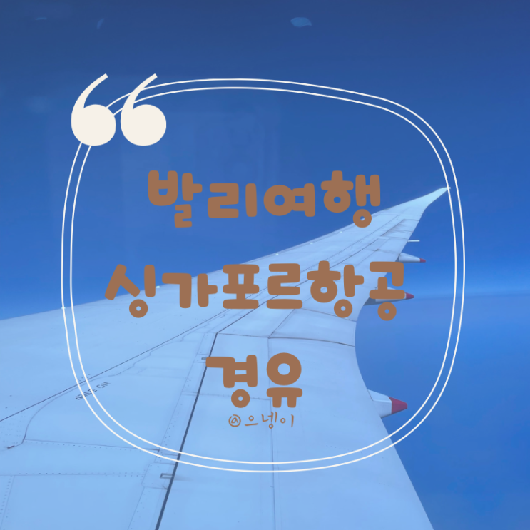 인천 발리 여행 싱가포르 항공 경유 수화물 기내식 기내 와이파이 네이버 블로그