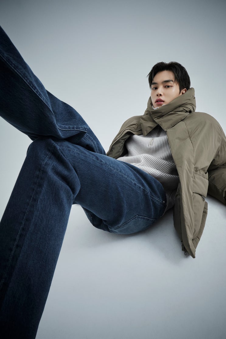 마이데몬으로 핫한 송강 겨울 패션 게스 남자 패딩,니트, 청바지 코디 : 네이버 블로그