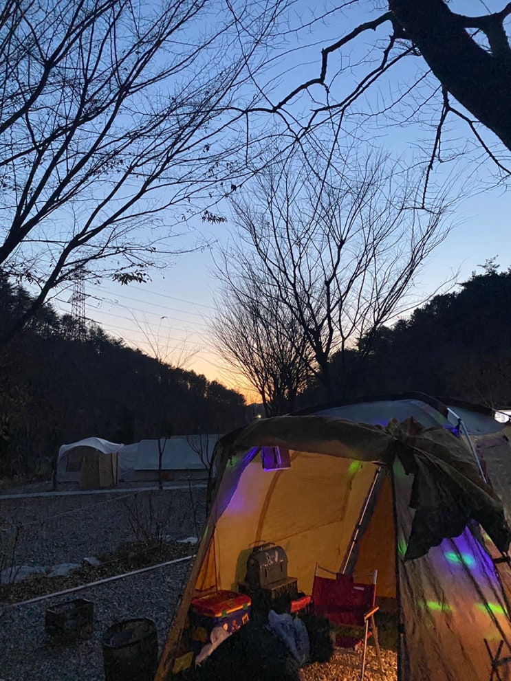 횡성 마중펜션 캠핑장 ! 밤나무 사이트 5번! 11월 캠핑~ : 네이버 블로그