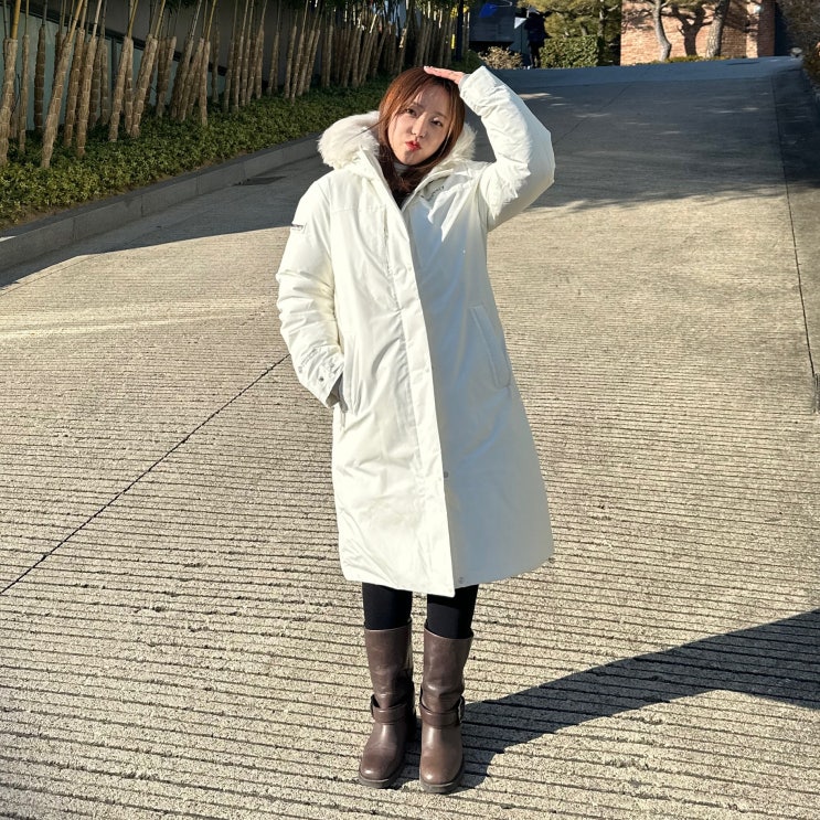 여성 롱패딩 추천 디스커버리 베르겐 윈드스토퍼 구스패딩 럭셔리하게 네이버 블로그